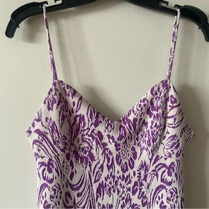 Zara | Dresses | New Zara Short Jacquard Dress In Purplewhite | Poshmark